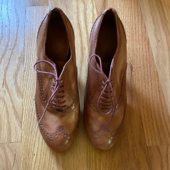 Cole Haan | Shoes | Cole Haan Leather Lace Up Heels | Poshmark
